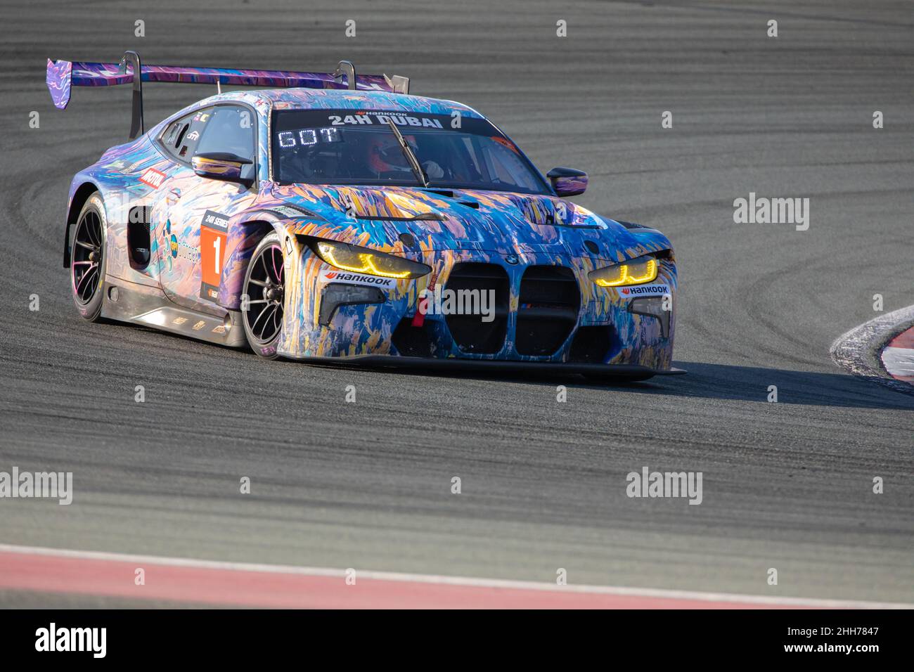 24h endurance car race on a tarmac track during a 24h race Stock Photo ...