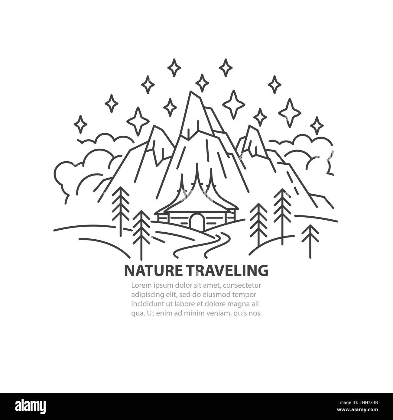 Nature line template Stock Vector Image & Art - Alamy