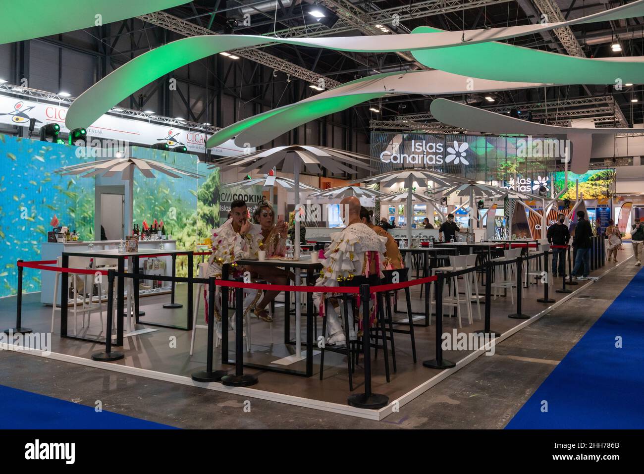 Madrid, Spain. 23rd Jan, 2022. People visit FITUR 2022. FITUR is one of ...