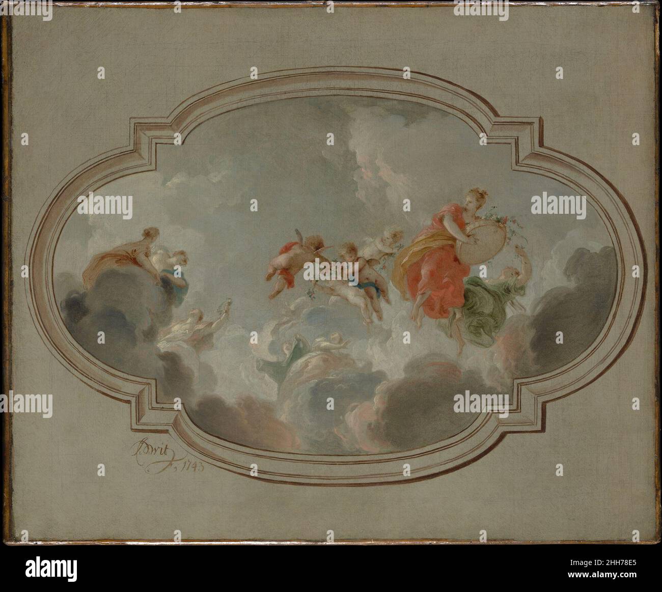 Flora and Zephyr 1743 Jacob de Wit Dutch. Flora and Zephyr 437947 Stock ...