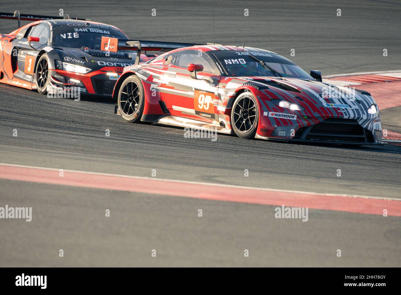 24h endurance car race on a tarmac track during a 24h race Stock Photo ...