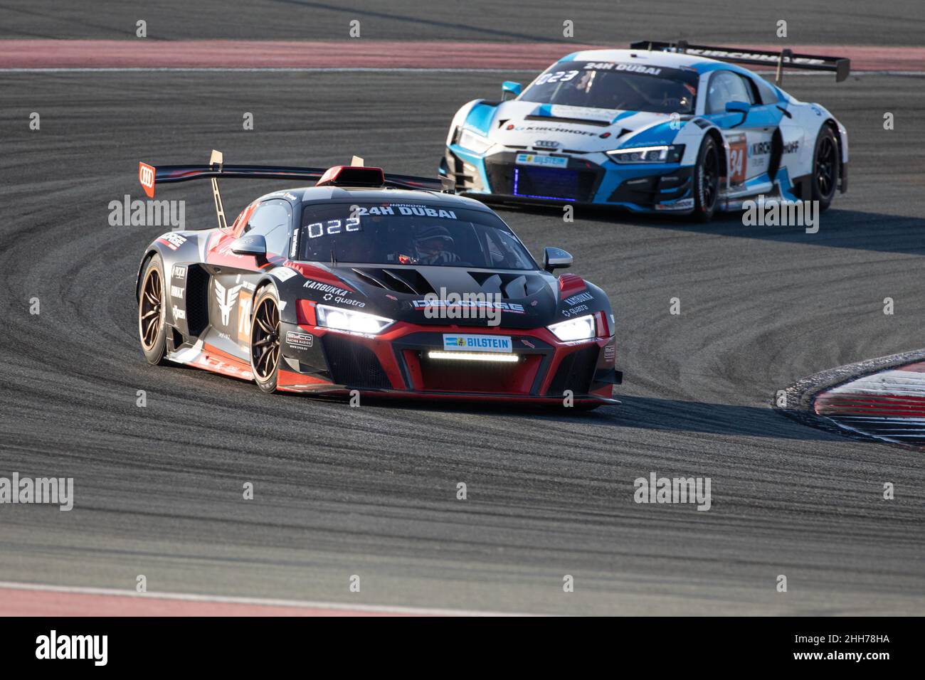 24h endurance car race on a tarmac track during a 24h race Stock Photo ...