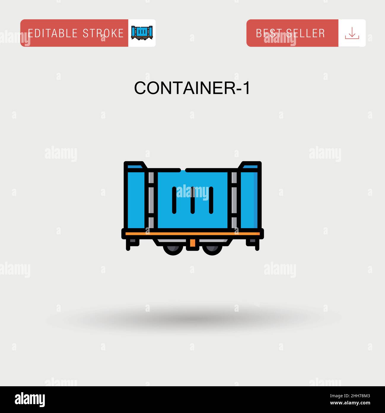 Container-1 Simple vector icon Stock Vector Image & Art - Alamy