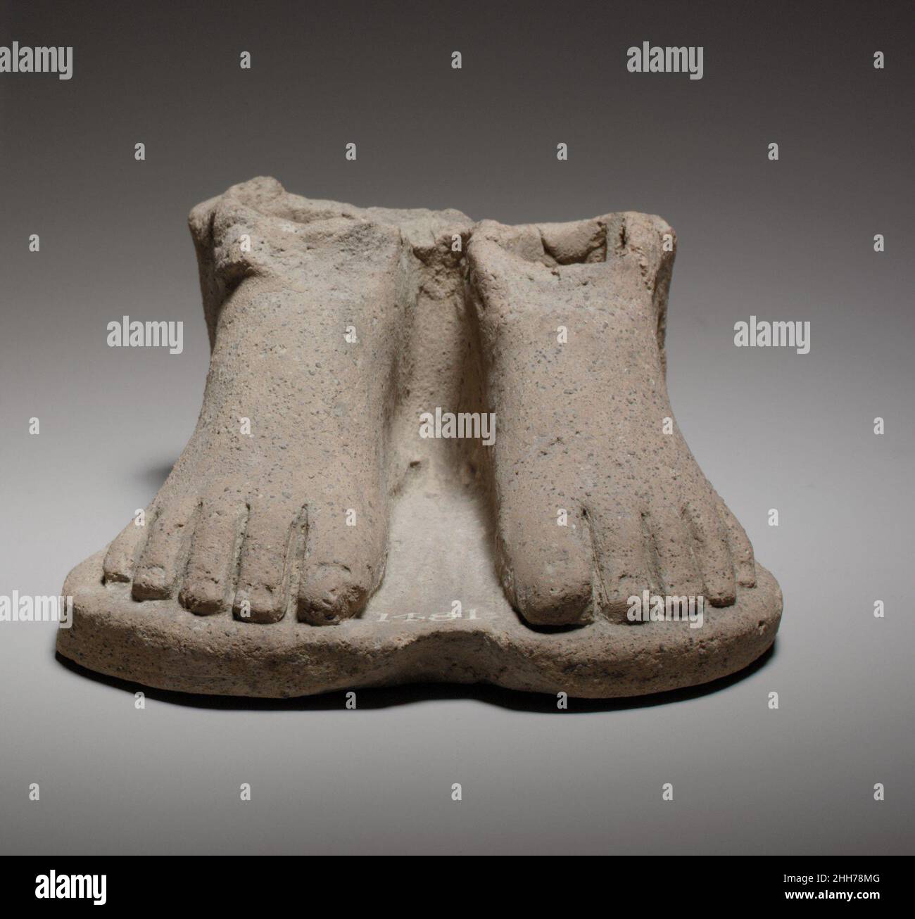 Feet on a plinth ca. 480–400 B.C. Cypriot The hollow mold-made feet ...