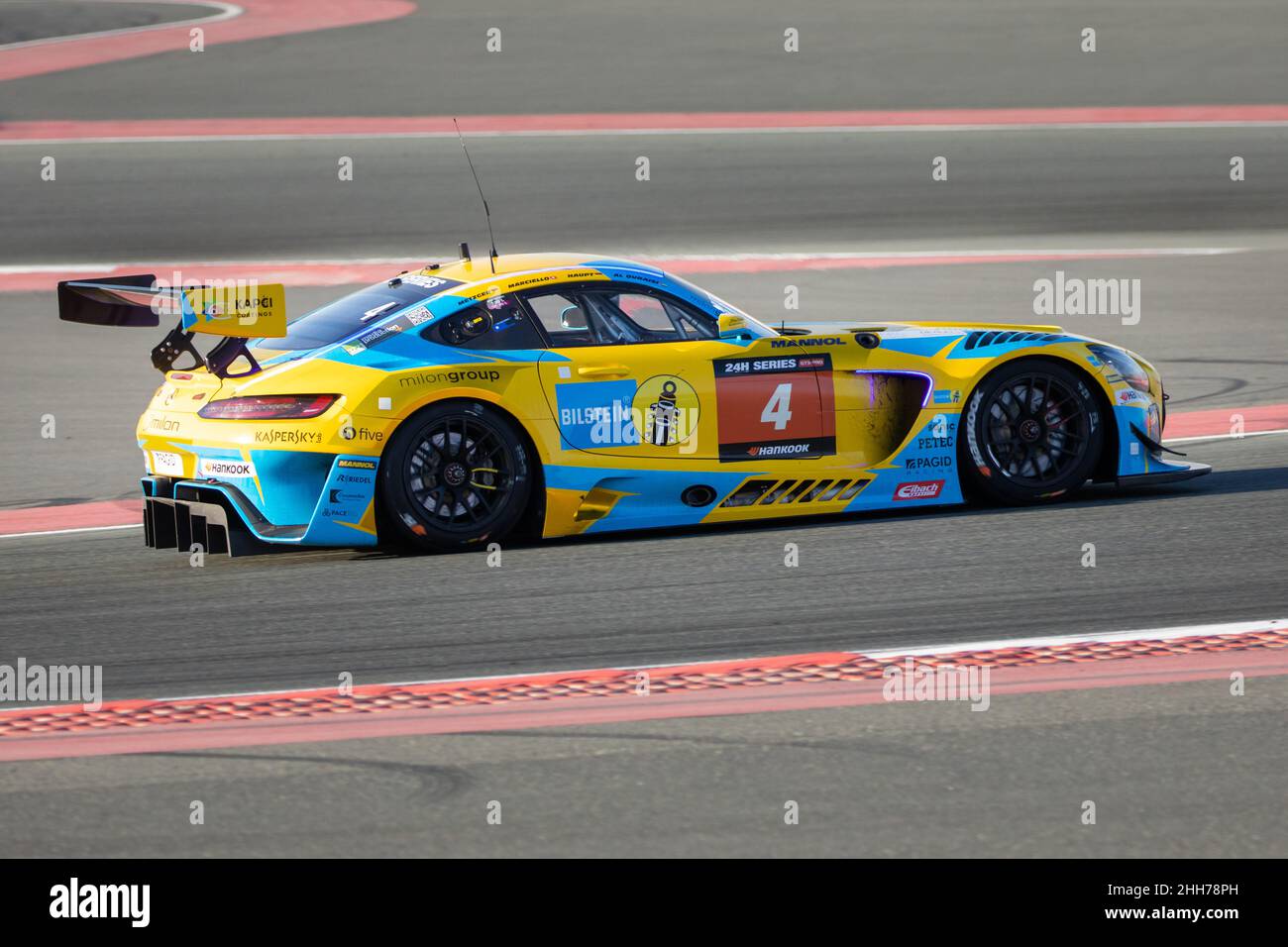 24h endurance car race on a tarmac track during a 24h race Stock Photo ...