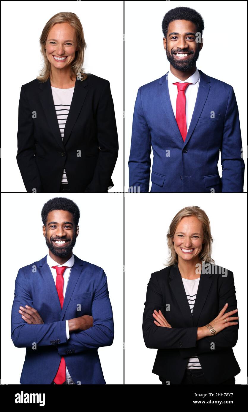 Group of people in a collage Stock Photo - Alamy