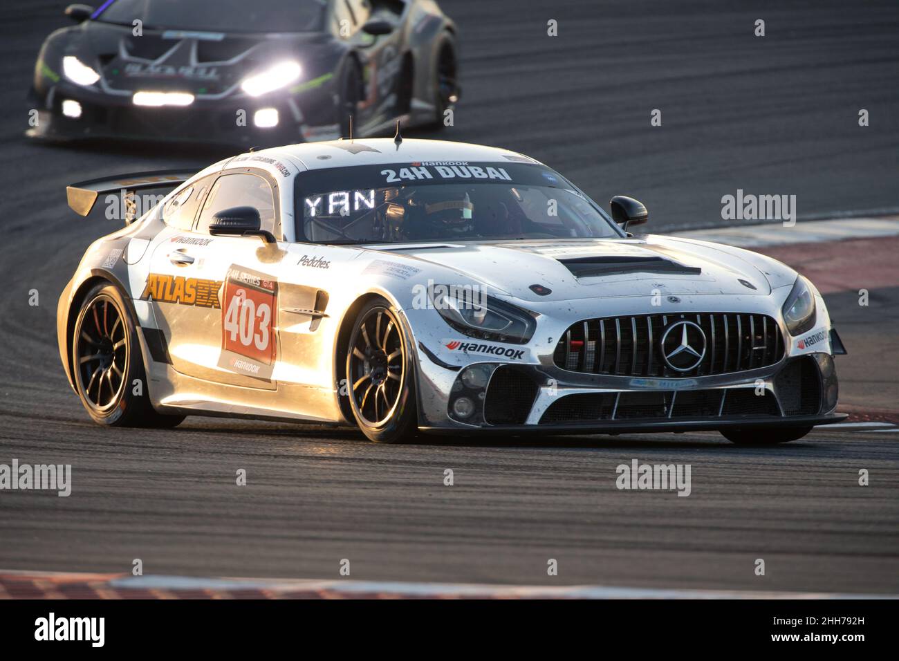 24h endurance car race on a tarmac track during a 24h race Stock Photo ...