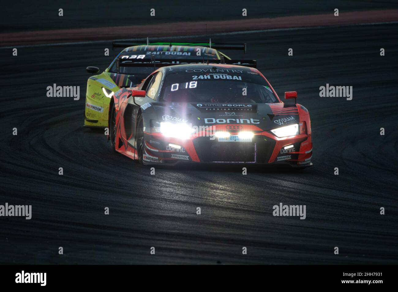 24h endurance car race on a tarmac track during a 24h race Stock Photo ...
