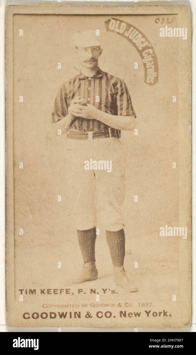 Timothy John "Tim" Keefe, Pitcher, New York, from the Old Judge series ...