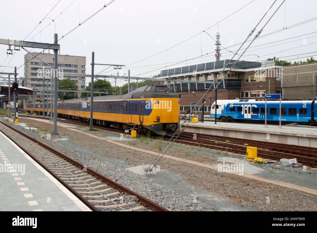 Stadler Flirt 3 train from Keolis to Enschede along the platform of ...