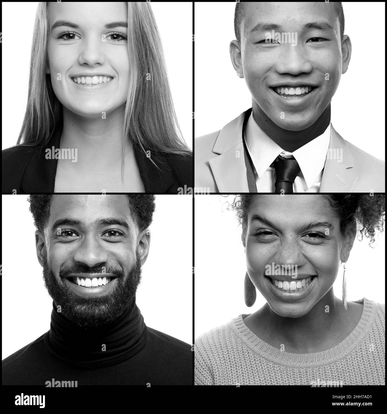 Group of people in a collage Stock Photo - Alamy