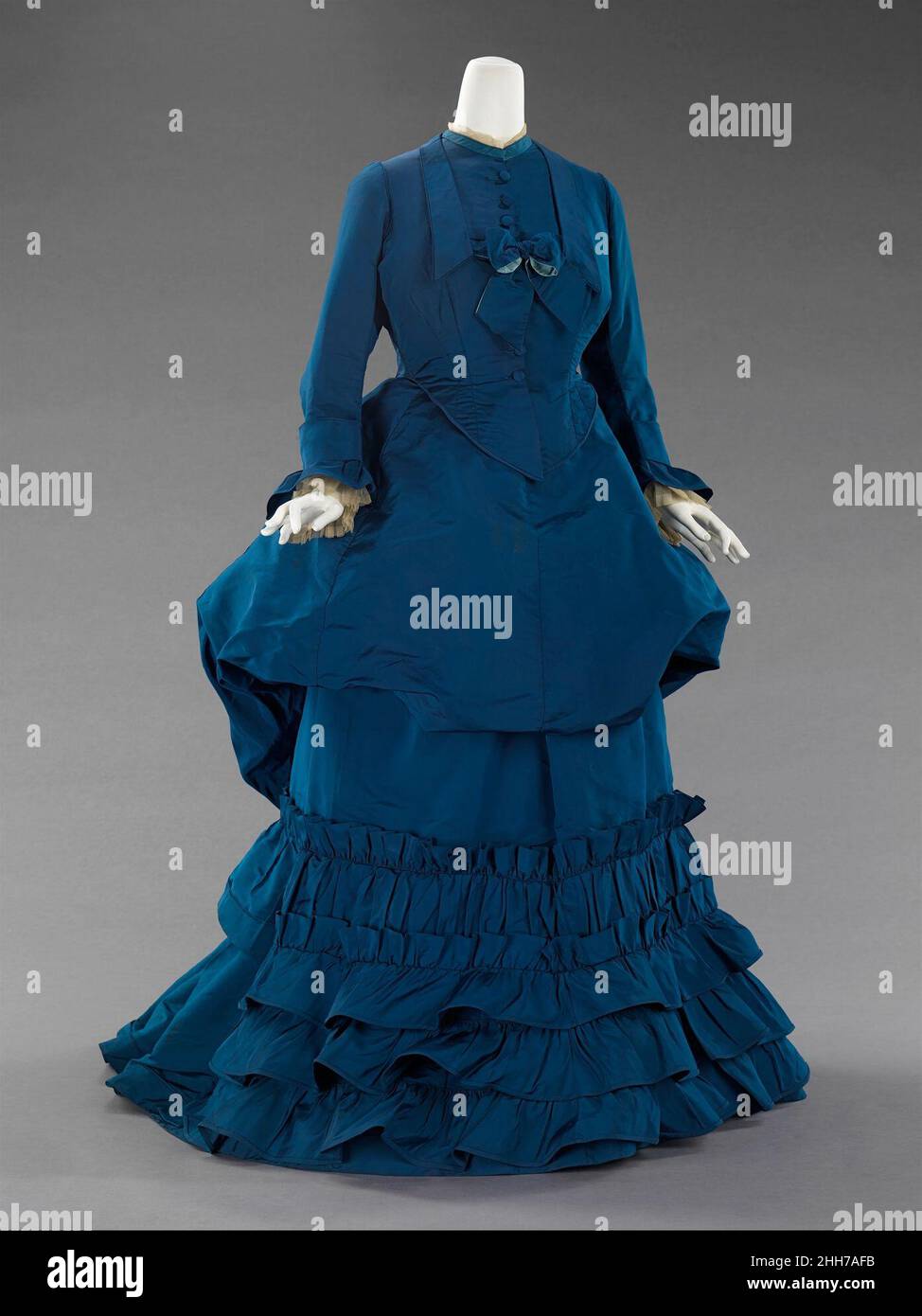 Afternoon dress ca. 1872 House of Worth French The bustle silhouette ...