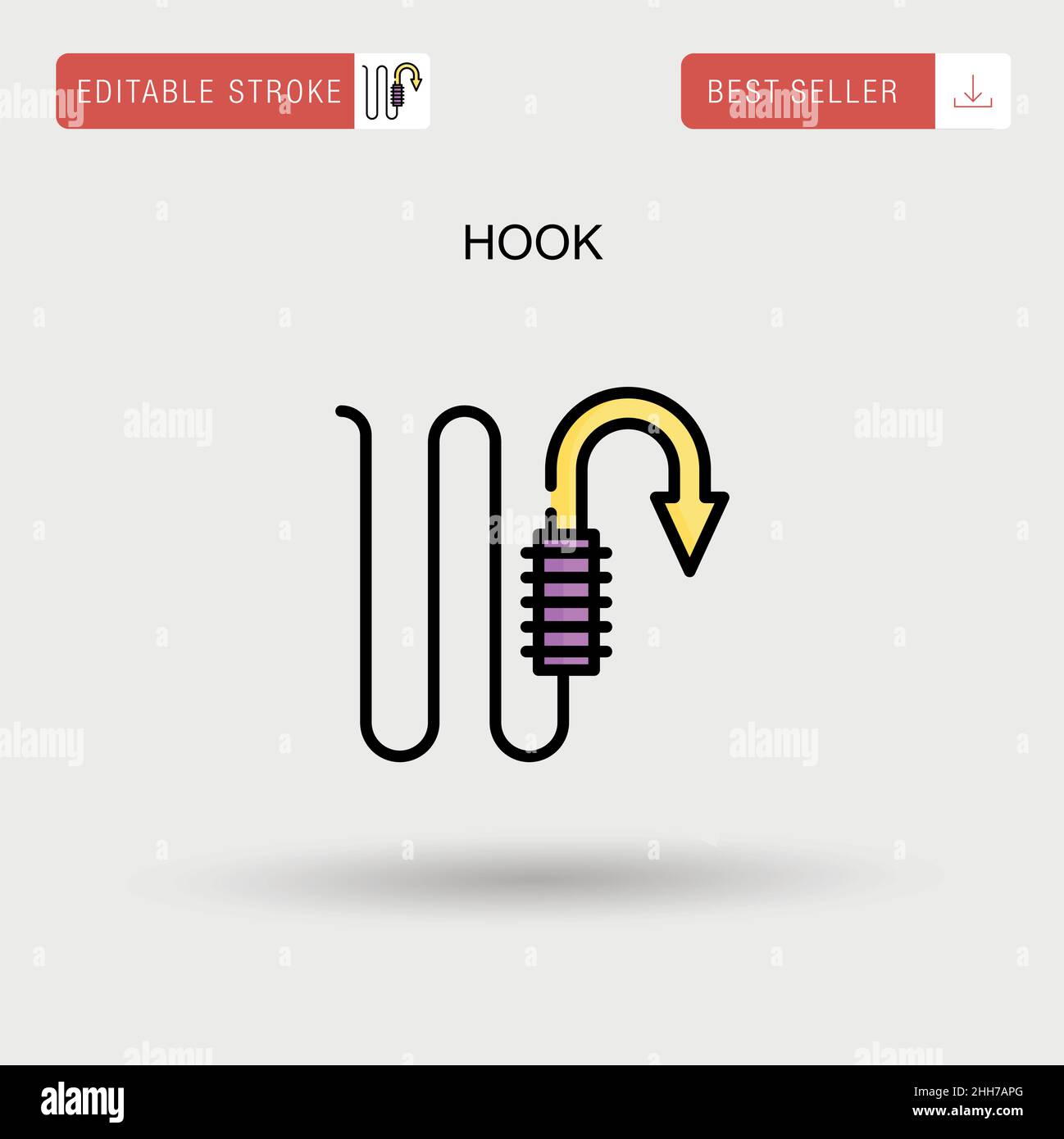 Hook Simple vector icon Stock Vector Image & Art - Alamy