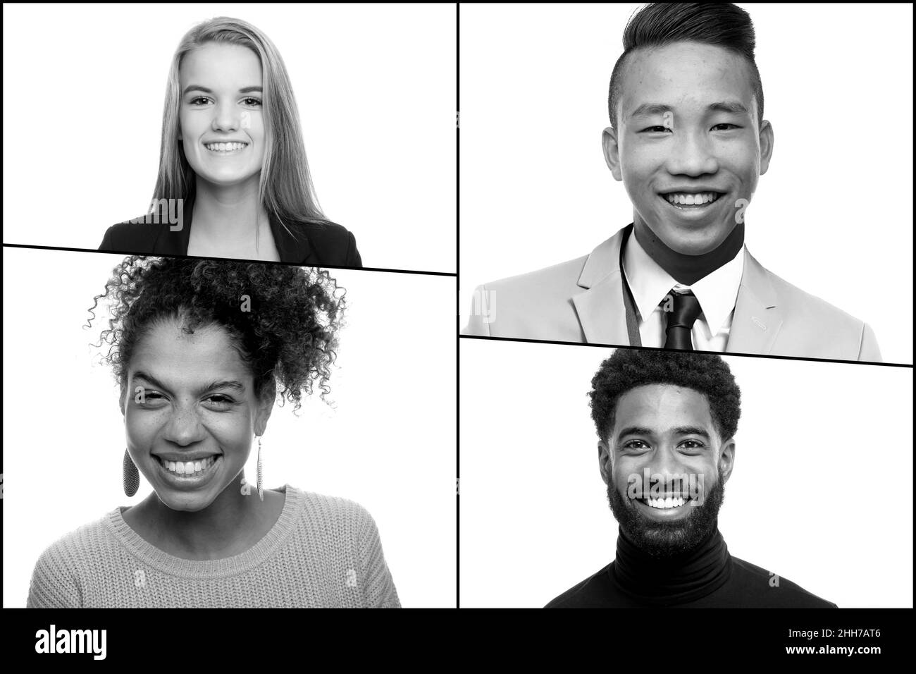 Group of people in a collage Stock Photo - Alamy