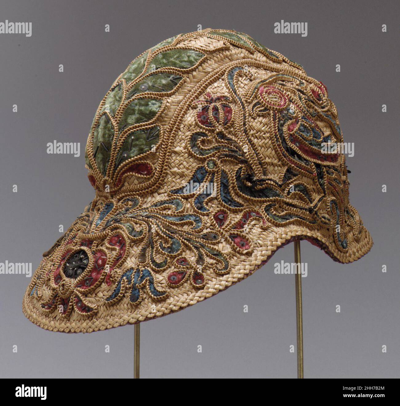 Helmet 16th century Spanish This unusual plaited-straw helmet-shaped ...