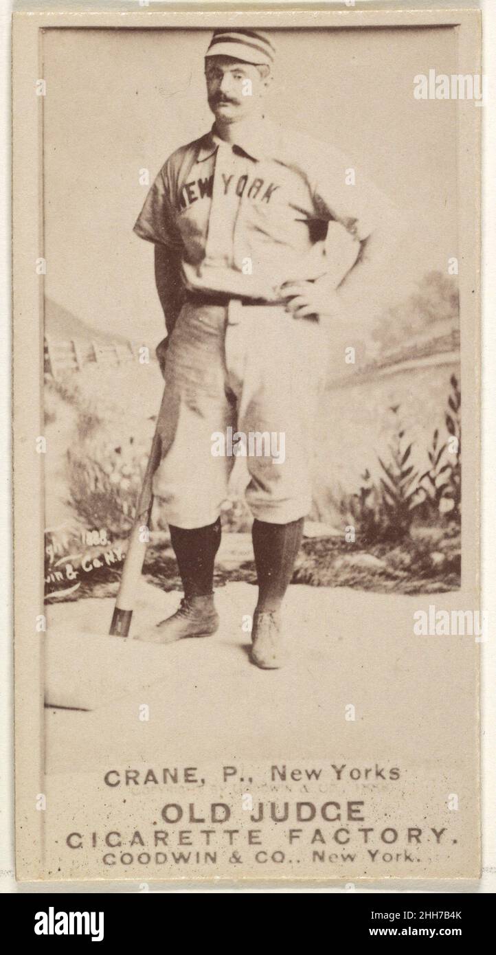 Ed Crane, Pitcher, New York, from the Old Judge series (N172) for Old ...