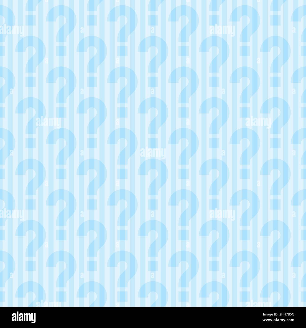 Light Blue Striped Question Marks Seamless Background. Vector Tileable ...