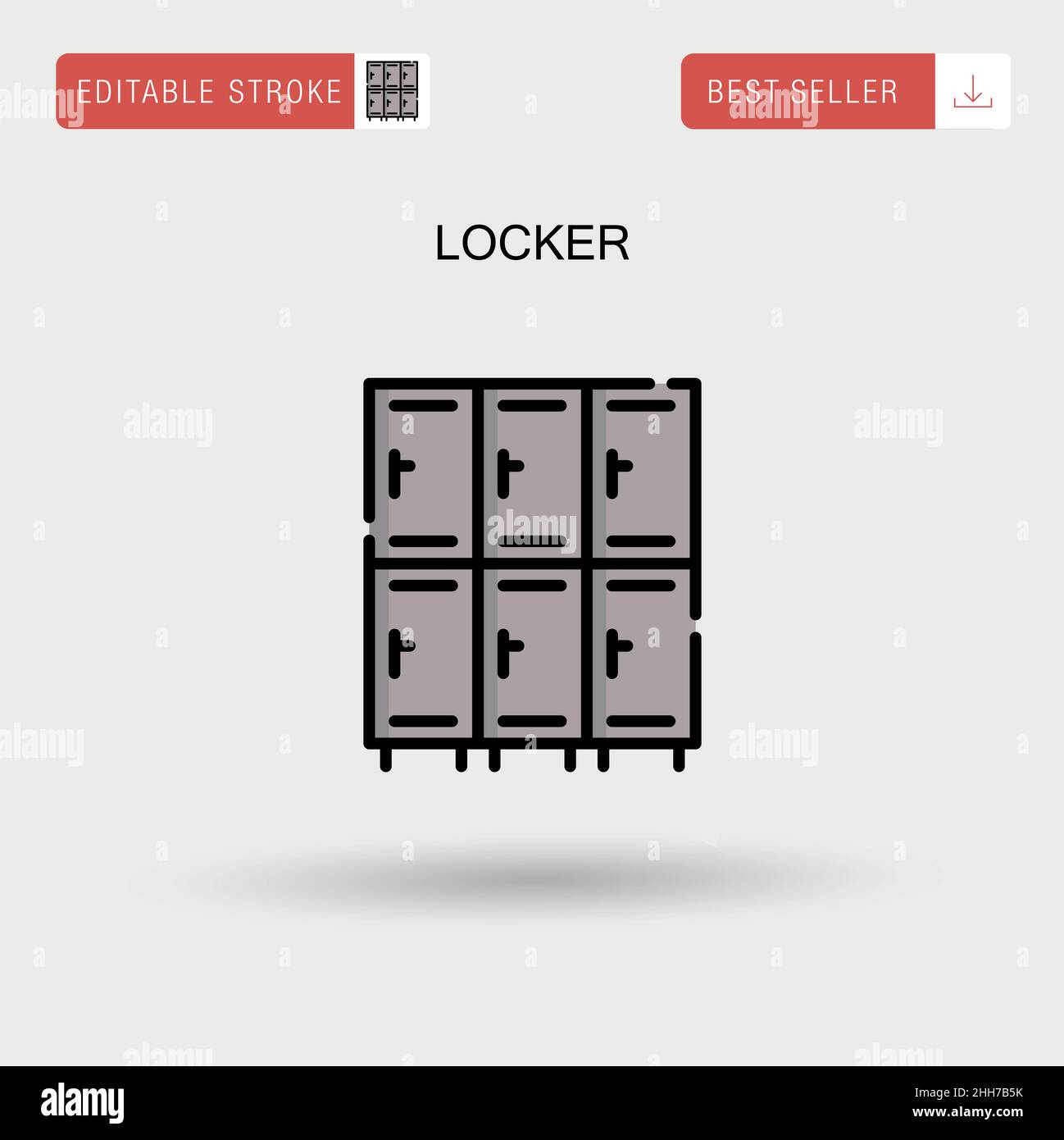 Locker Simple vector icon Stock Vector Image & Art - Alamy