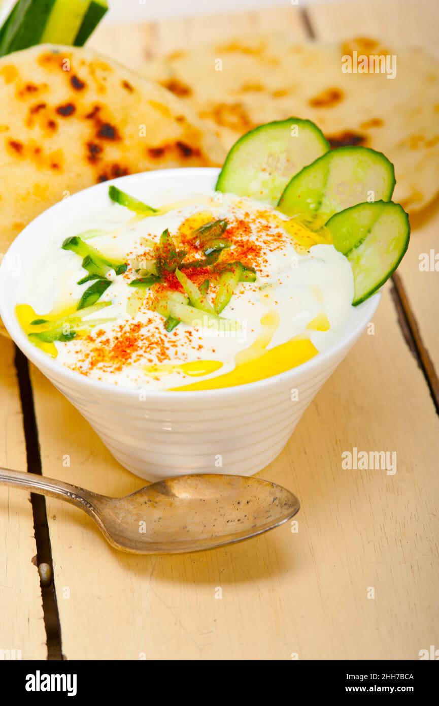 Arab middle east salatit laban wa kh’yar Khyar Bi Laban goat yogurt and ...
