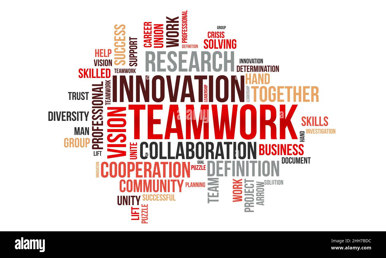 Teamwork word cloud template. Business concept vector background Stock Vector Image & Art - Alamy