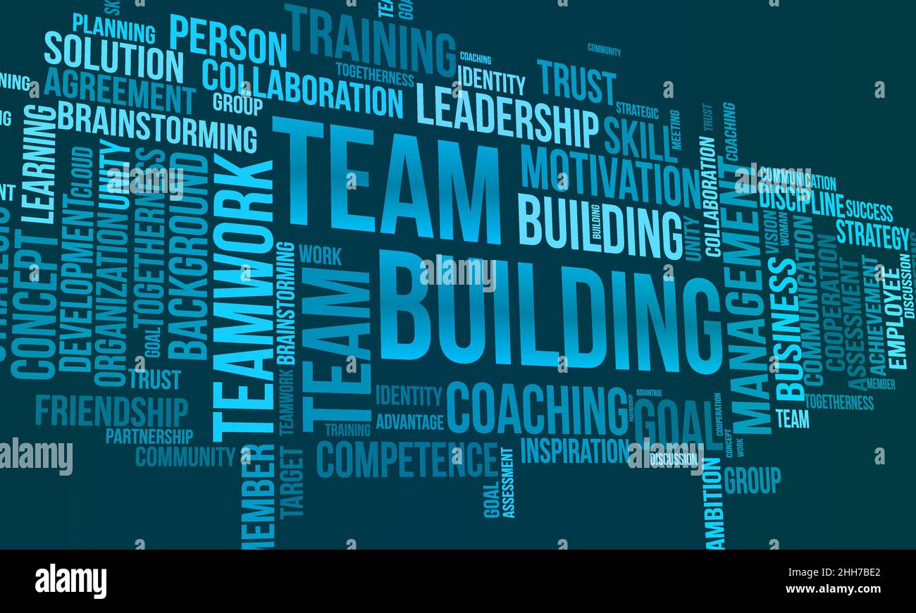 Team building word cloud template. Business concept vector background ...