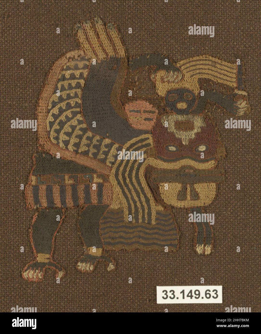 Embroidered Mantle Fragment 3rd–2nd century B.C. Paracas. Embroidered ...