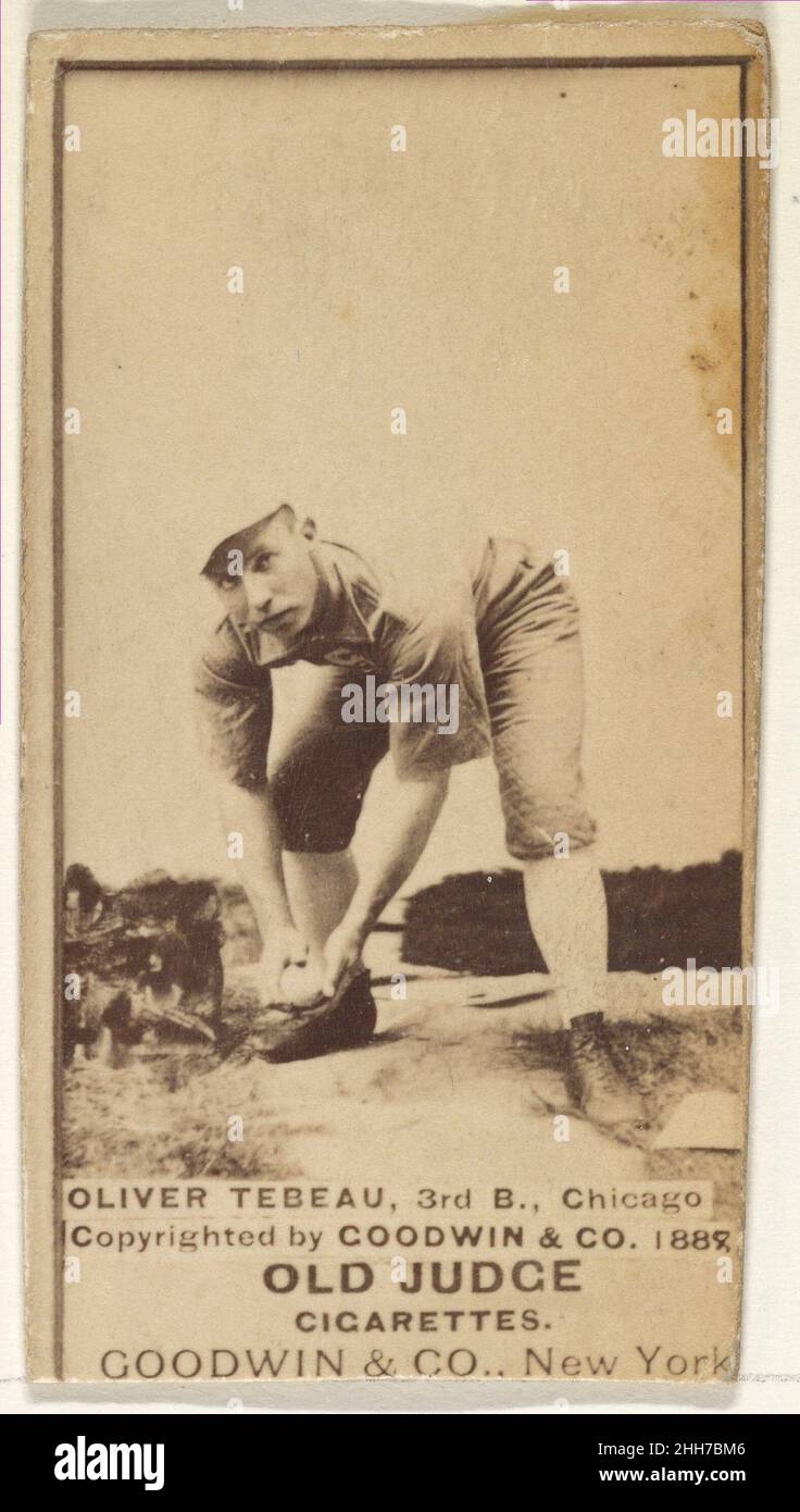 Oliver Wendell "Patsy" Tebeau, 3rd Base, Chicago, from the Old Judge ...