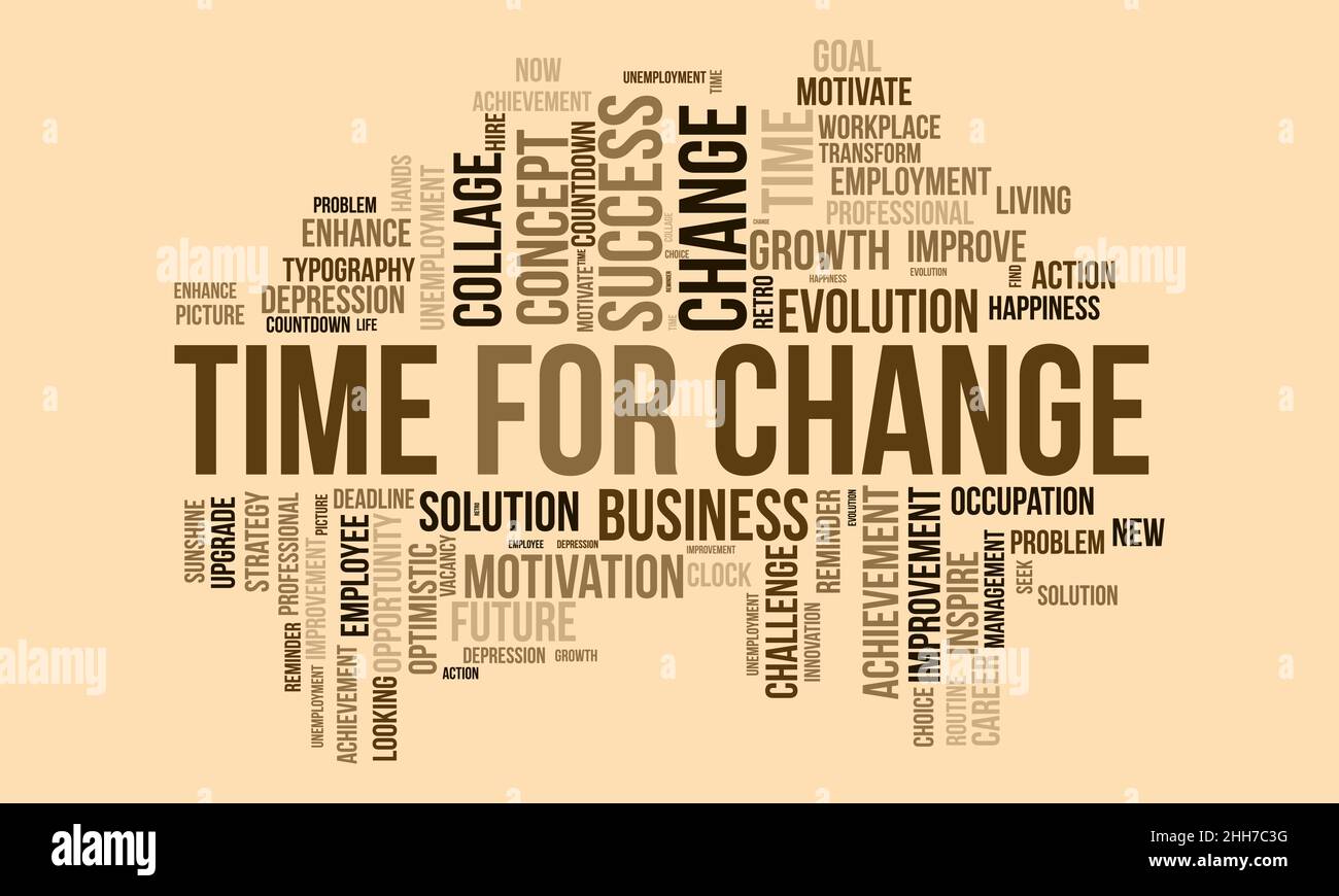 Time for change word cloud template. Business concept vector background ...