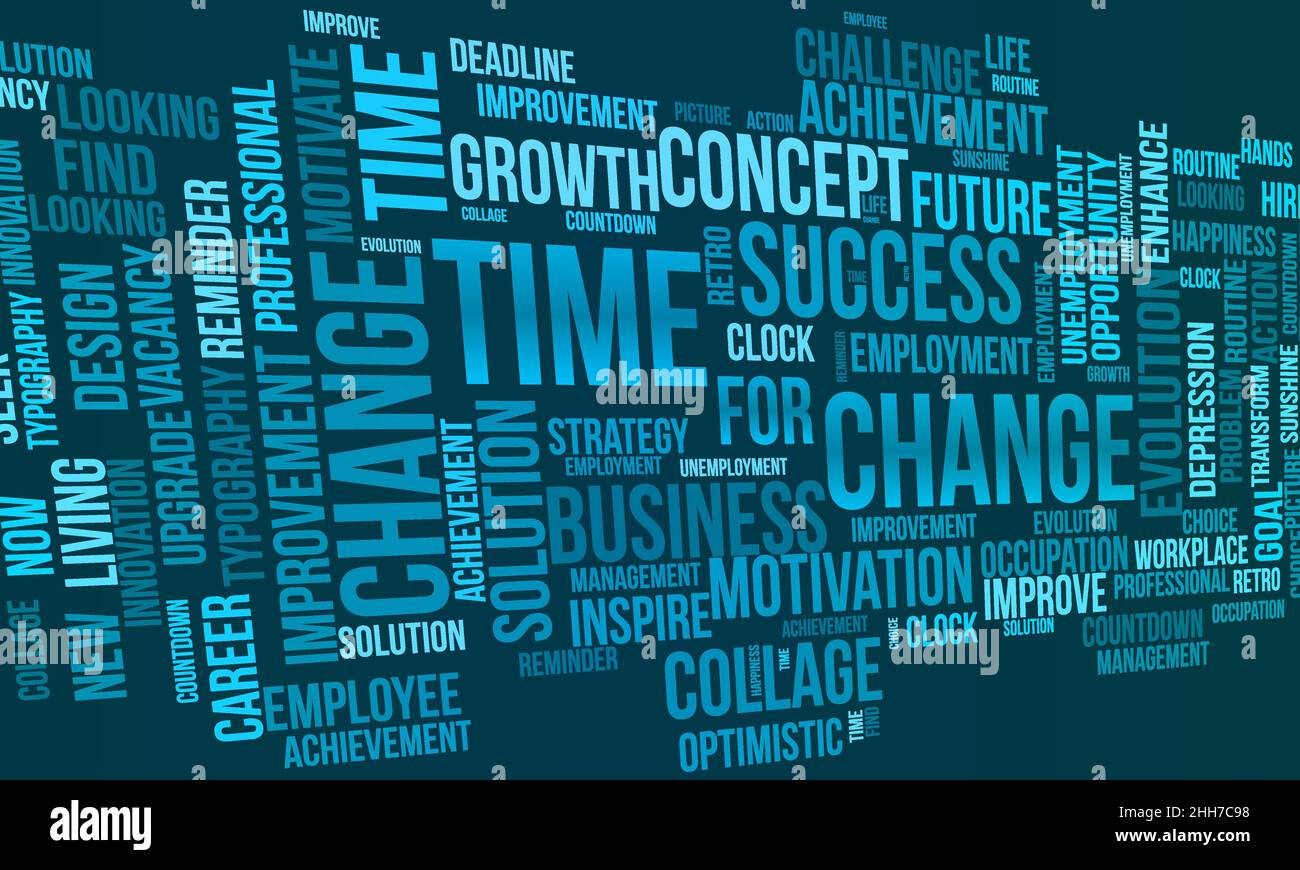Time for change word cloud template. Business concept vector background ...