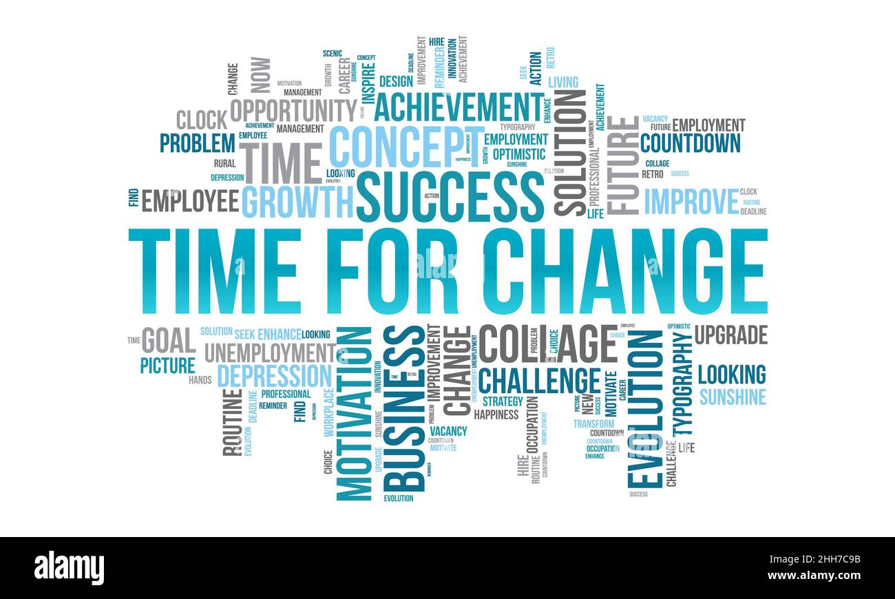 Time for change word cloud template. Business concept vector background ...