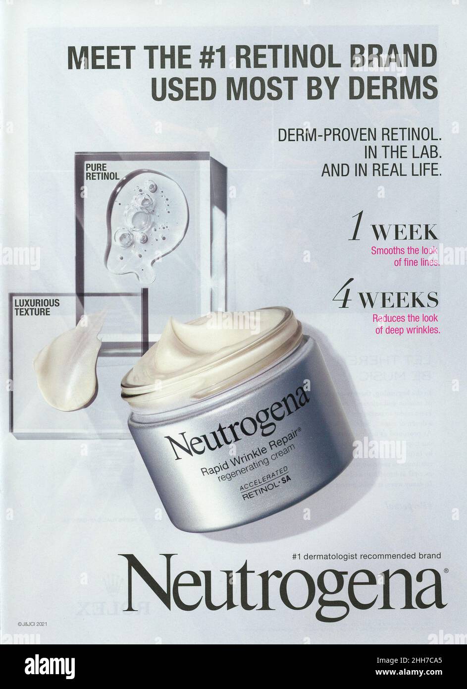 Full Page Advert from 2021 Issue of The New Yorker Magazine, USA Stock ...