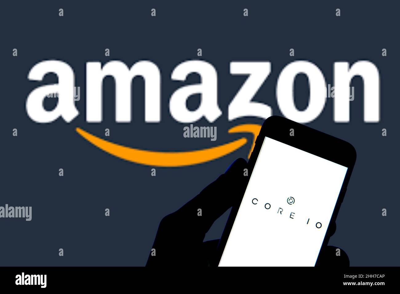 In this photo illustration a Core 10 logo seen displayed on a ...