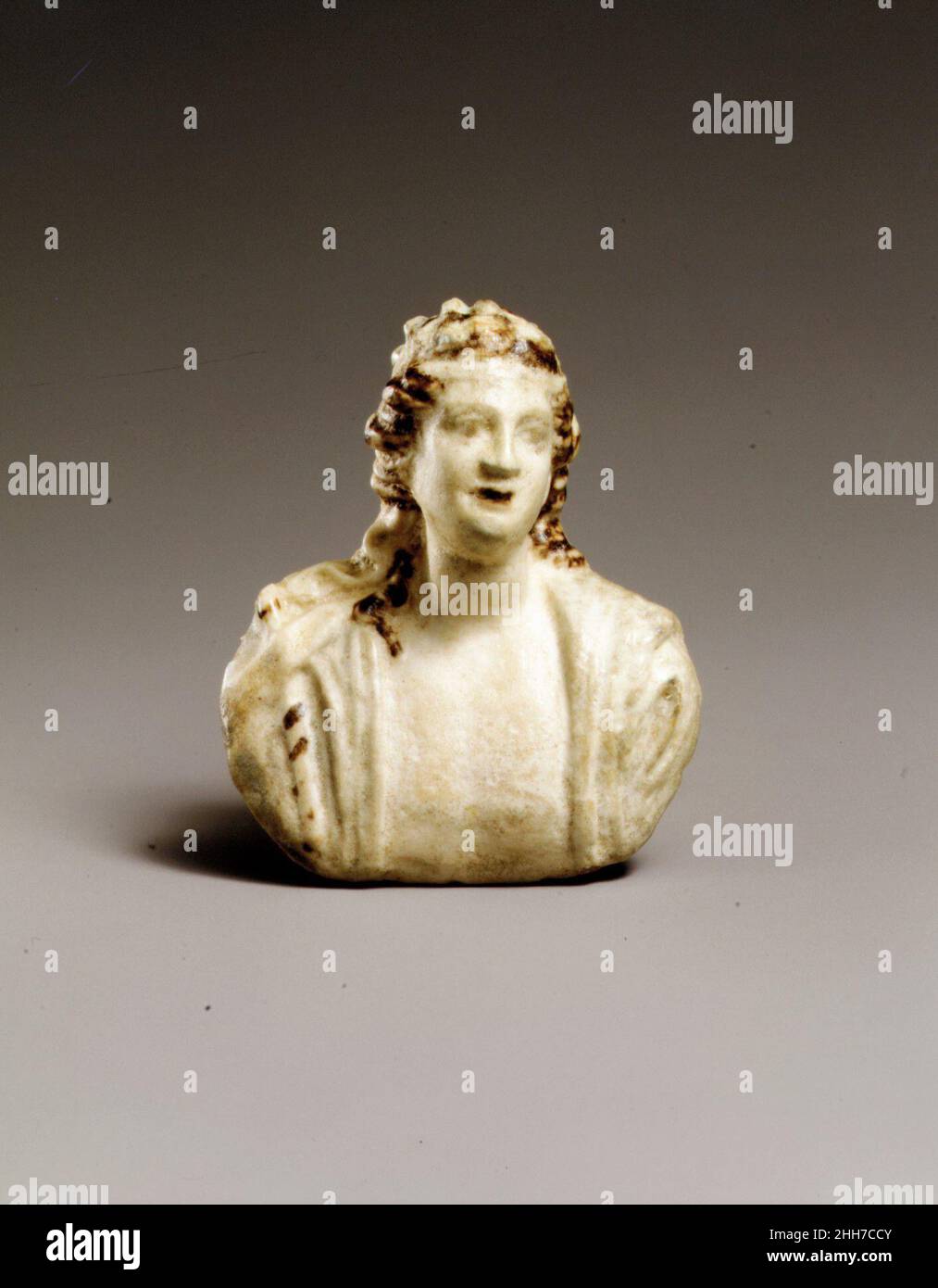 Faience appliqué with a bust of Dionysos 3rd–1st century B.C. Greek The ...