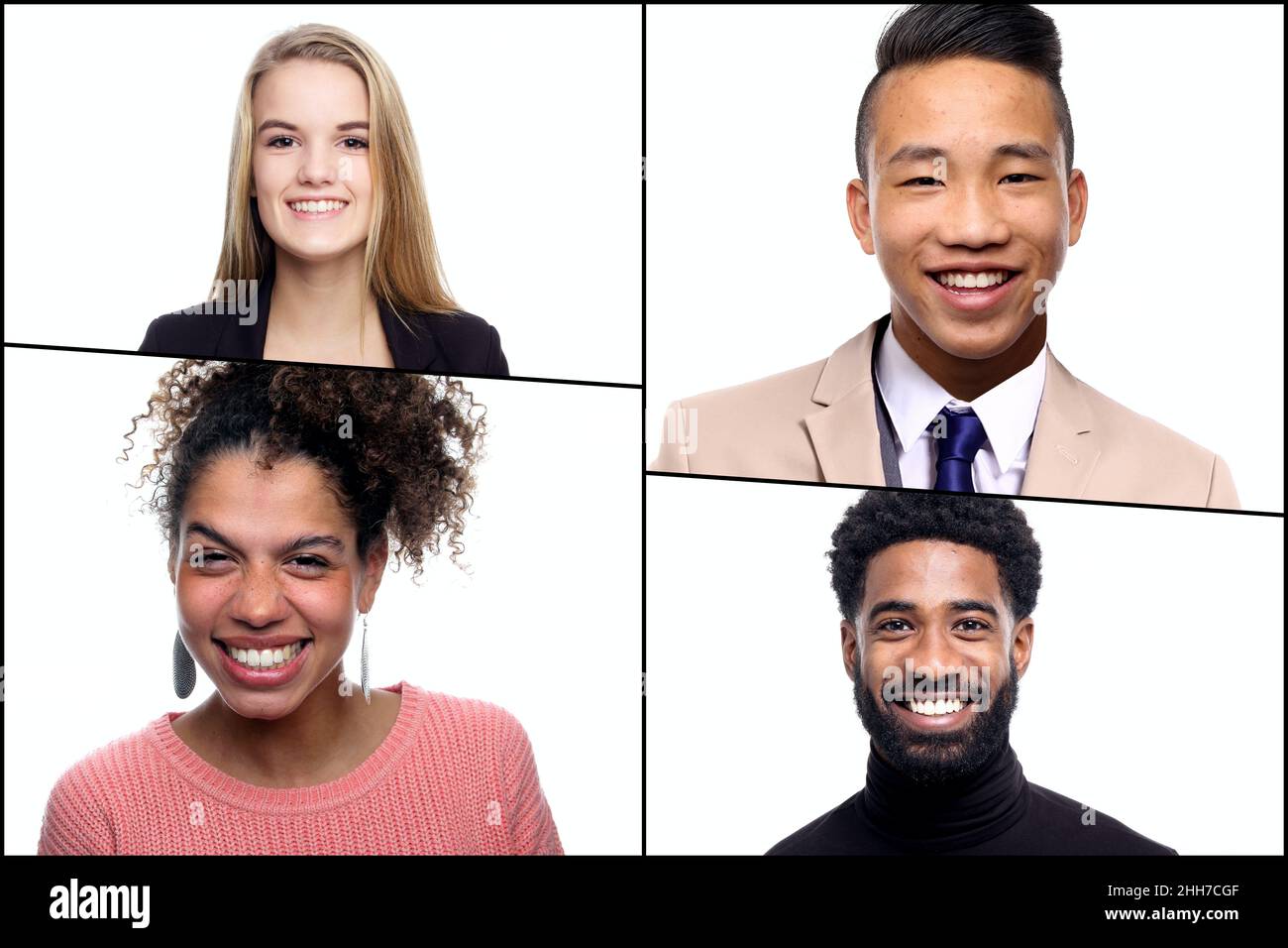 Group of people in a collage Stock Photo - Alamy