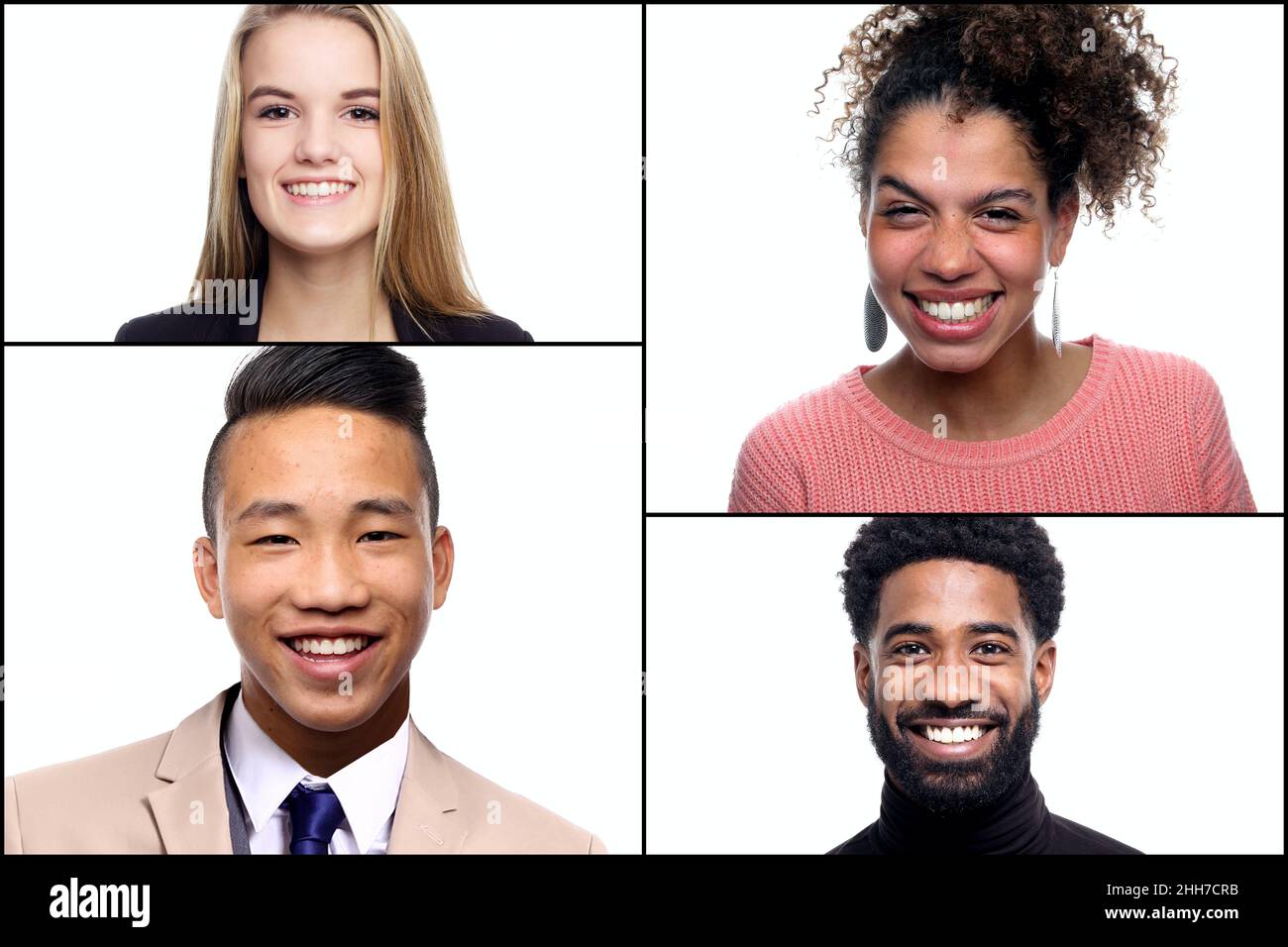 Group of people in a collage Stock Photo - Alamy