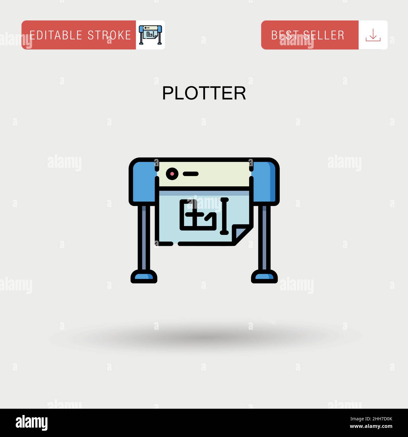 Plotter Simple vector icon Stock Vector Image & Art - Alamy