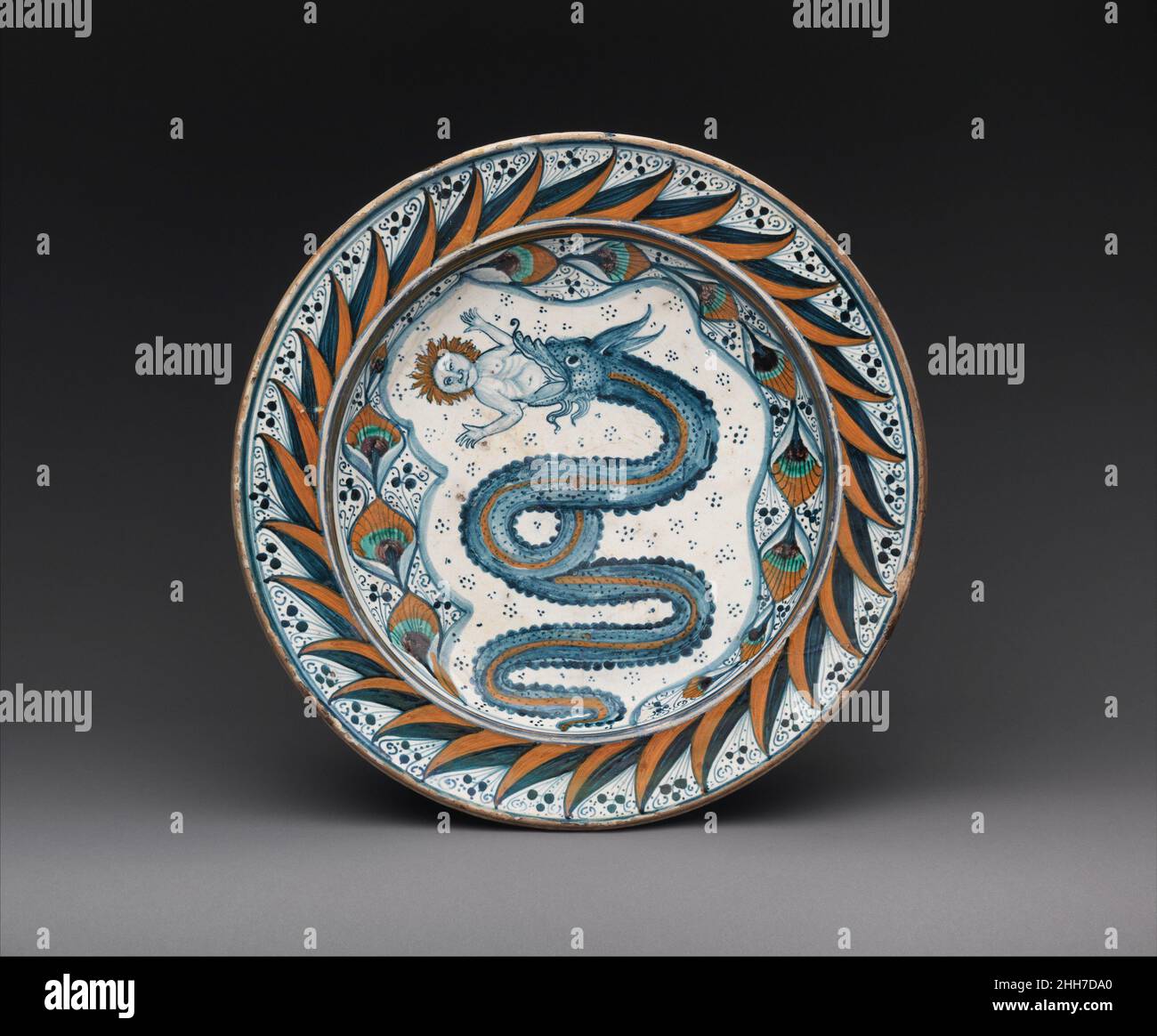 Dish with arms of the Visconti family ca. 1480–1500 Italian, probably ...