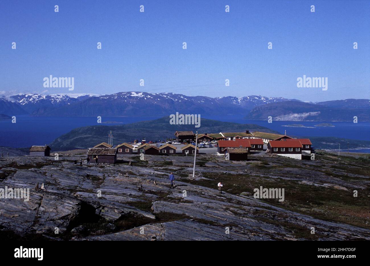 GILDETUN, NORWAY IN 1993, analog. View of the exterior and surrounding ...