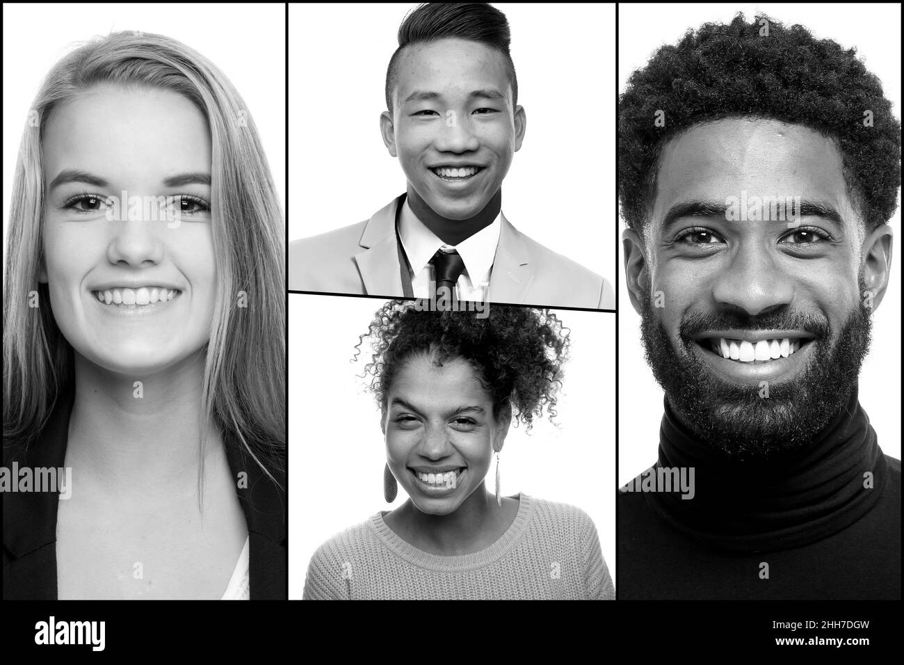 Group of people in a collage Stock Photo - Alamy