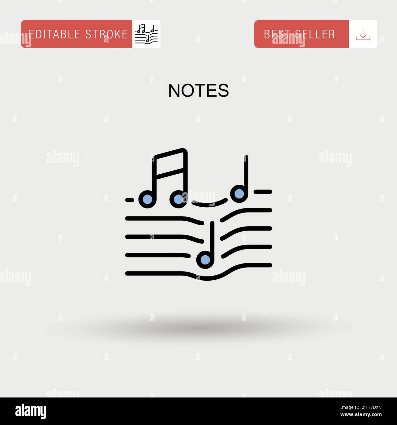 Notes Simple vector icon Stock Vector Image & Art - Alamy