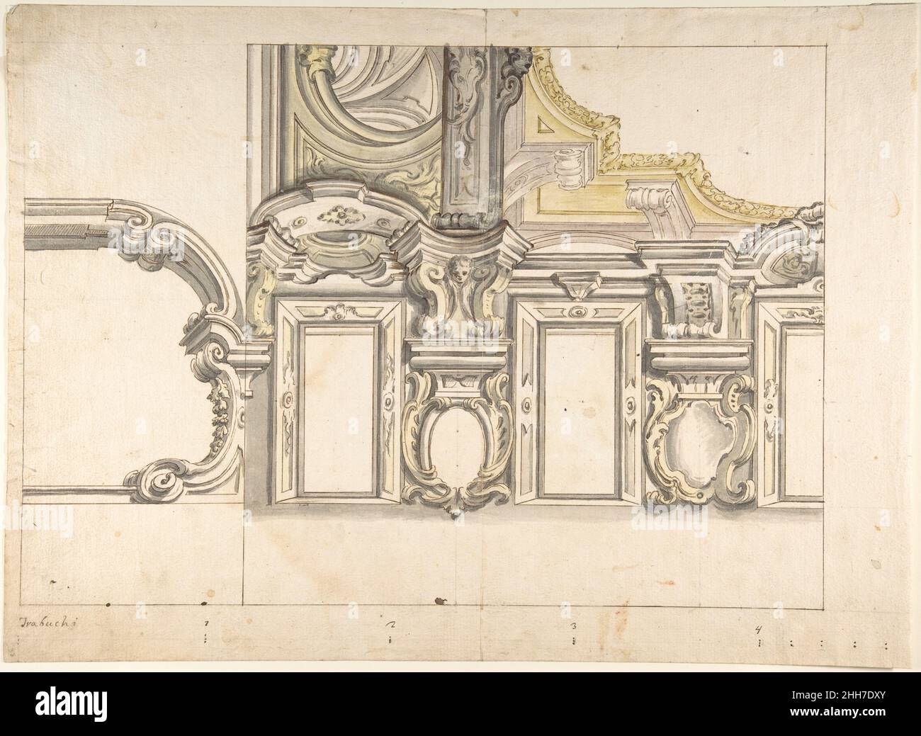 Design for an Attic Window and an Interior, with the Frame of the ...