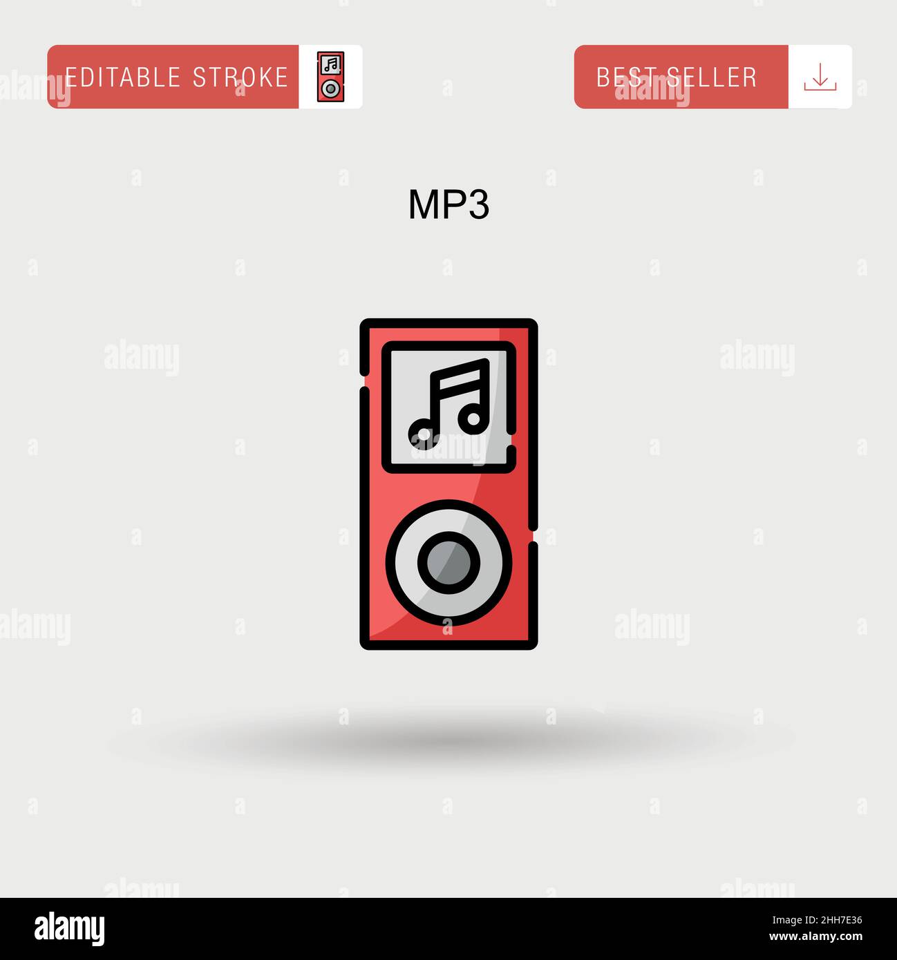 Mp3 Icon Red