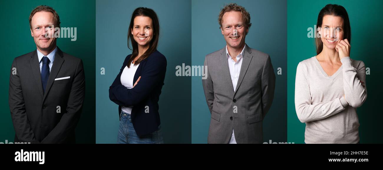 Group of people in a collage Stock Photo - Alamy
