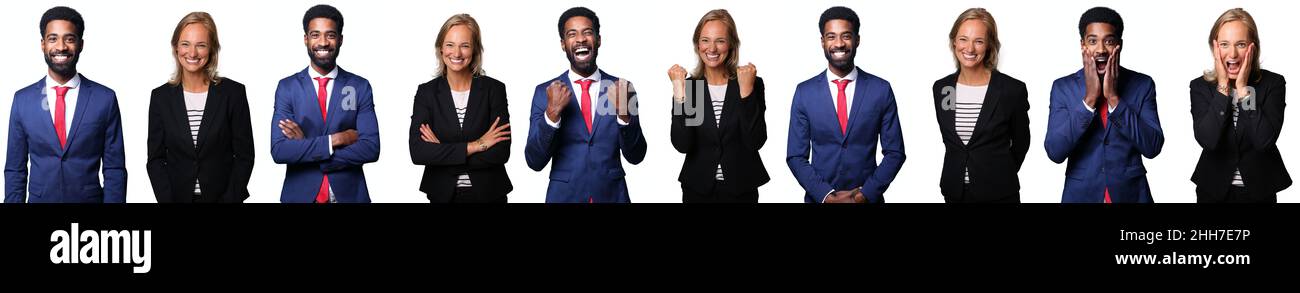 Group of people in a collage Stock Photo - Alamy
