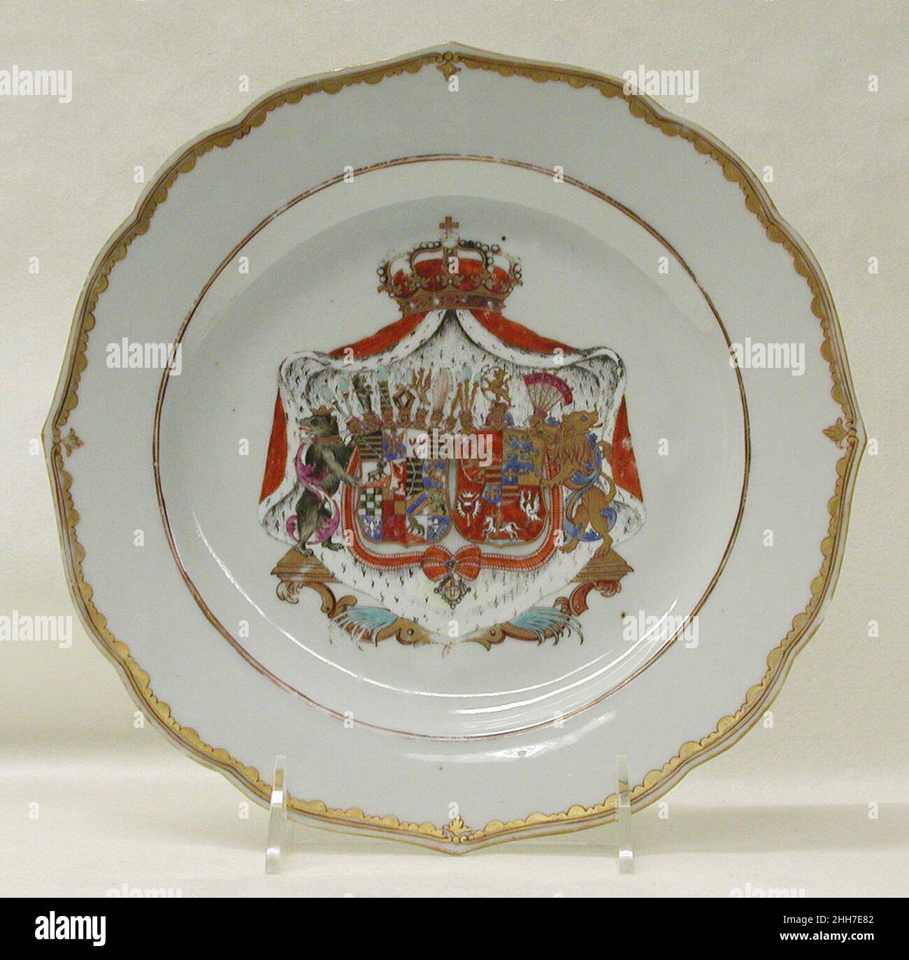 Plate mid-18th century Chinese, for German market. Plate 201271 Stock ...