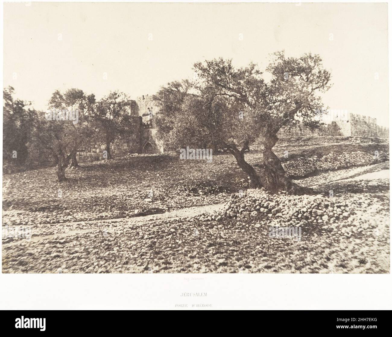 Jérusalem, Porte d'Hérode 1854 Auguste Salzmann French. Jérusalem ...