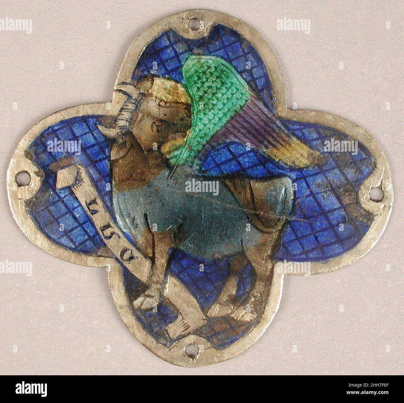 Plaque with the Ox of Saint Luke 14th century Catalan These plaques depict the Eagle of John ...