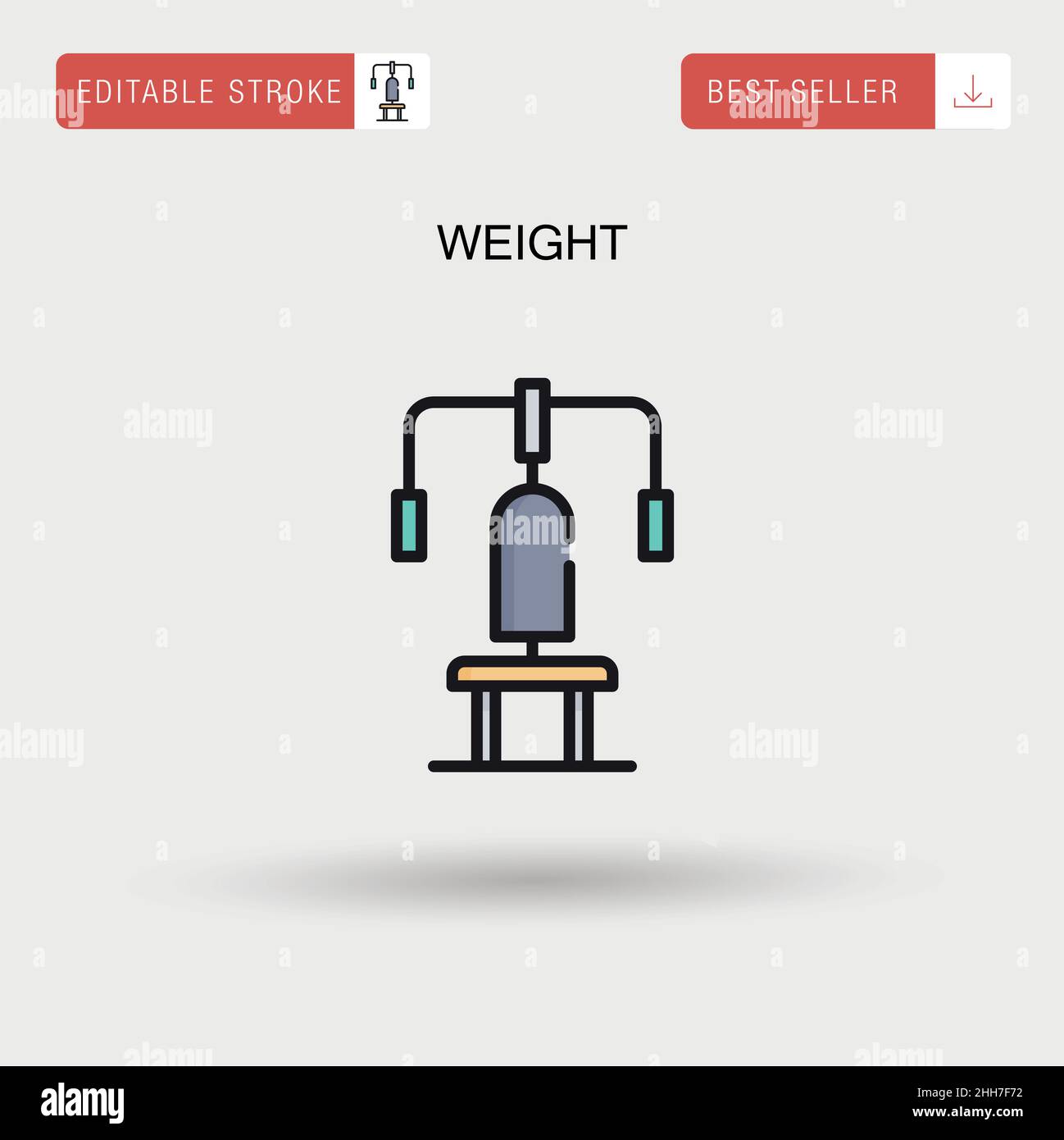 Weight Simple vector icon Stock Vector Image & Art - Alamy
