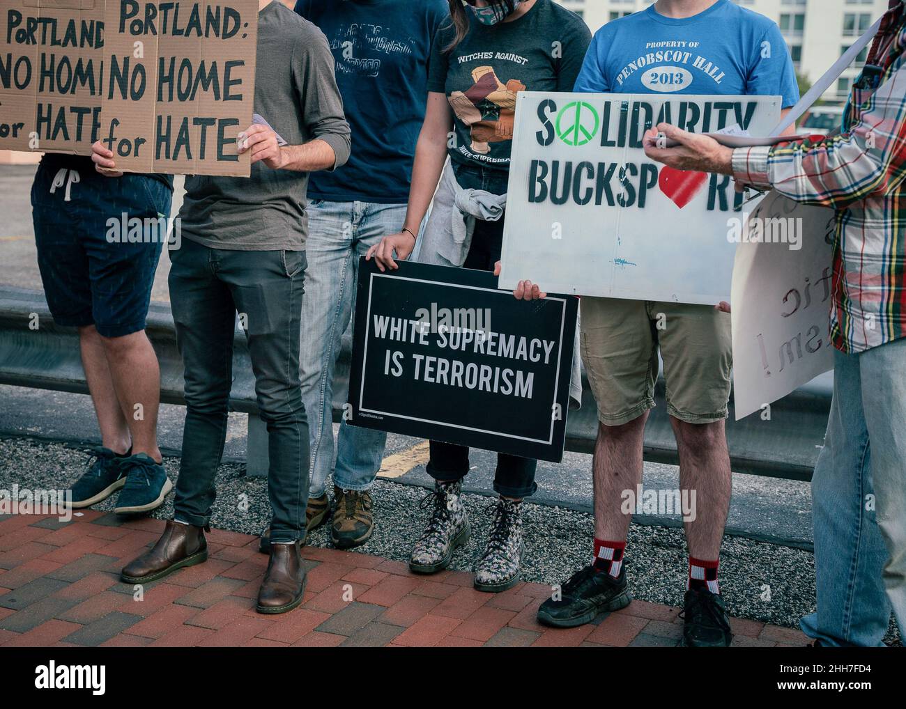 Antifa flags hi-res stock photography and images - Alamy