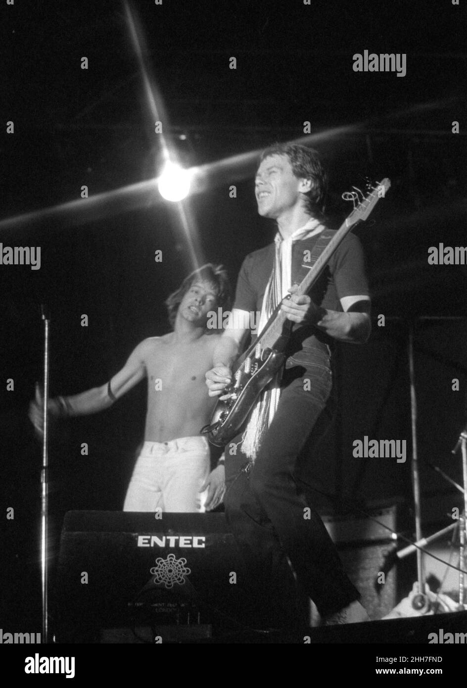 Guitarist Graeme Douglas and singer Barrie Masters of Eddie and he Hot ...